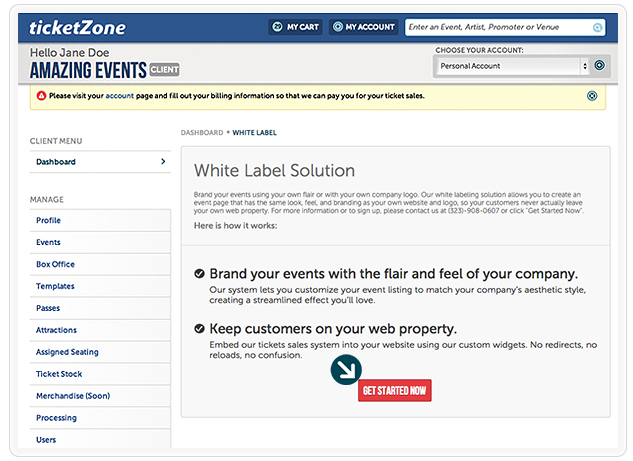White Label Ticketing | MyZone Marketing - MyZone Marketing
